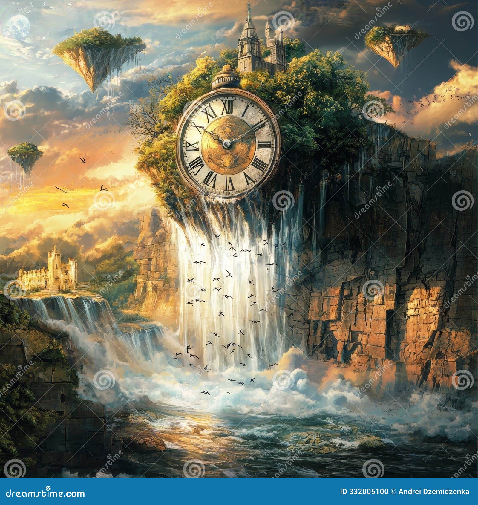 The Surrealist Realm of Dreams, Generative AI Illustration of a Magical ...