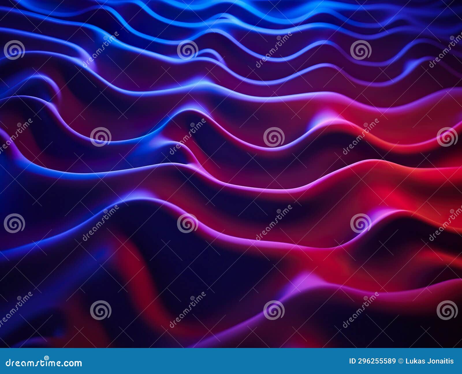 Surrealistic Abstract Neon Wavy Pattern Stock Illustration ...