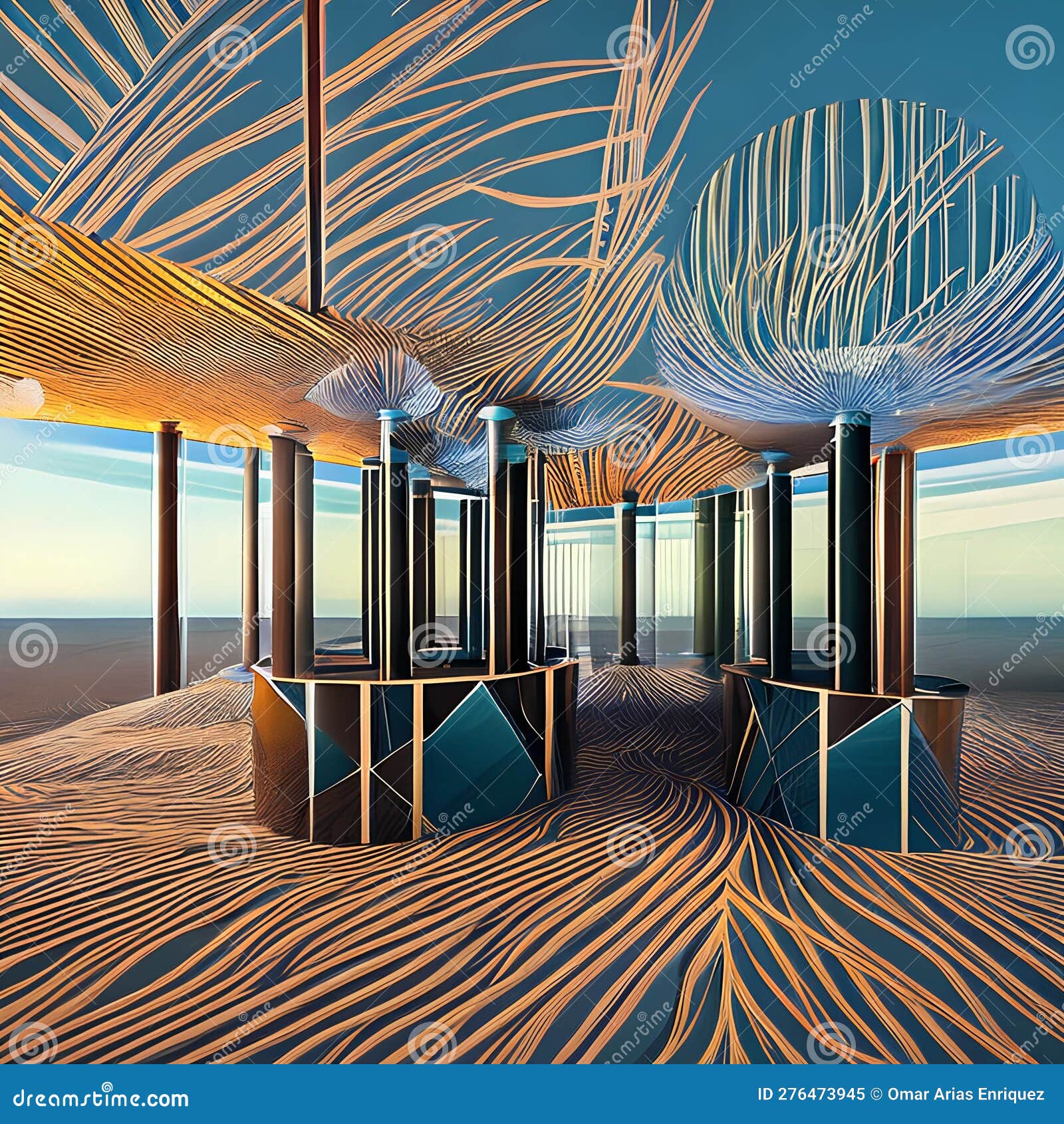 Distorted Surrealistic Landscape. Generate Ai Stock Image ...