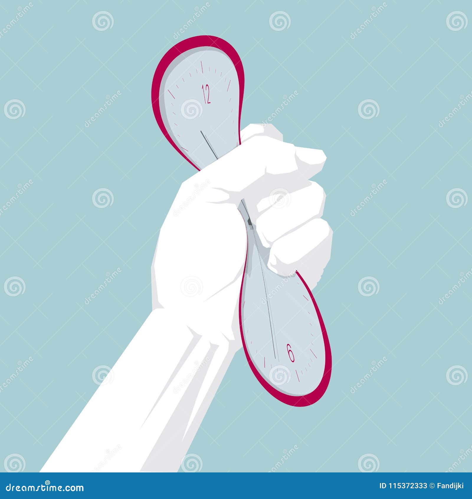 Surrealistic Design. Hold the Clock in One Hand,Clock Distortion Stock ...