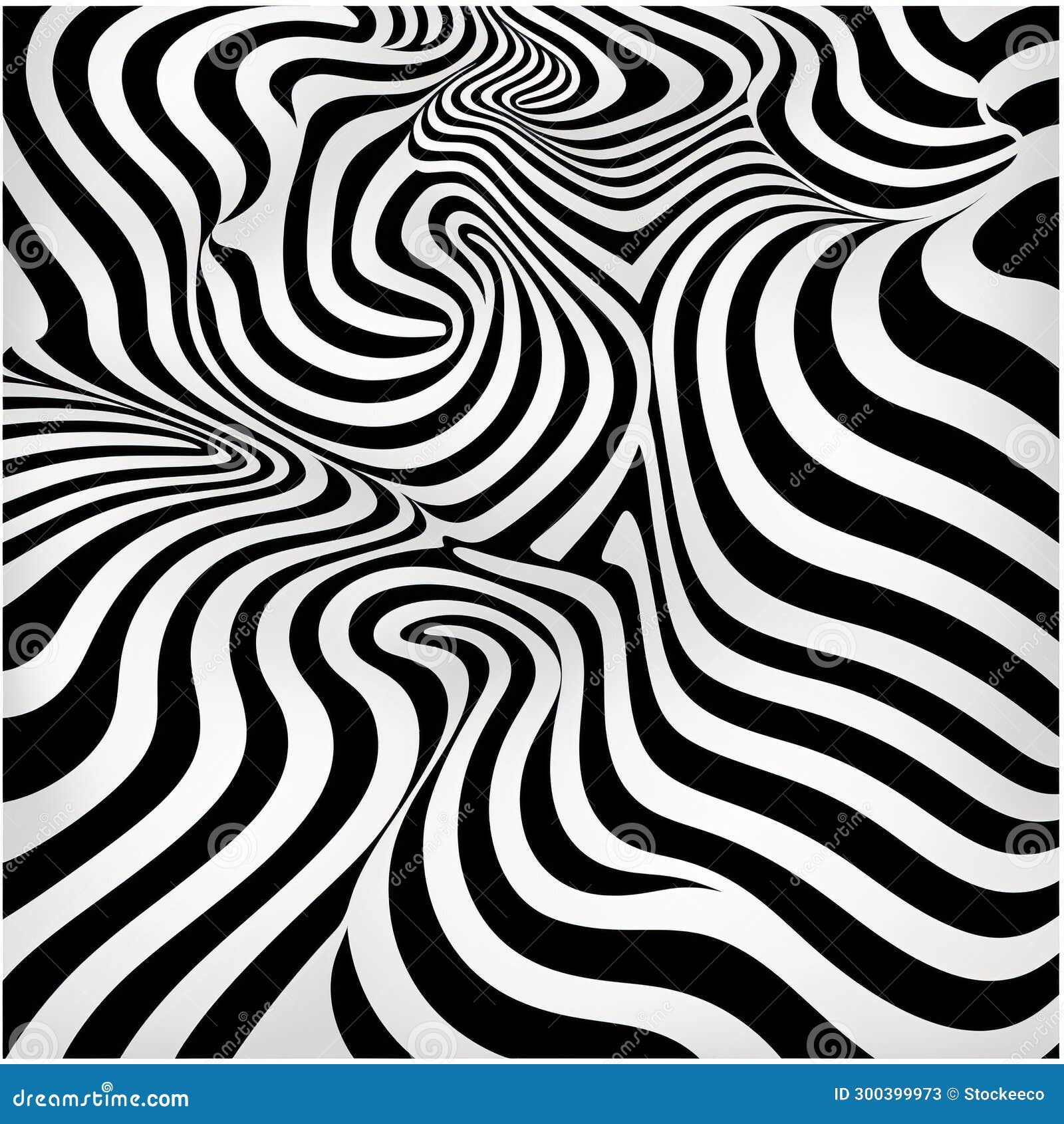Surrealistic Distortion: a Psychedelic Black and White Vector Artwork ...