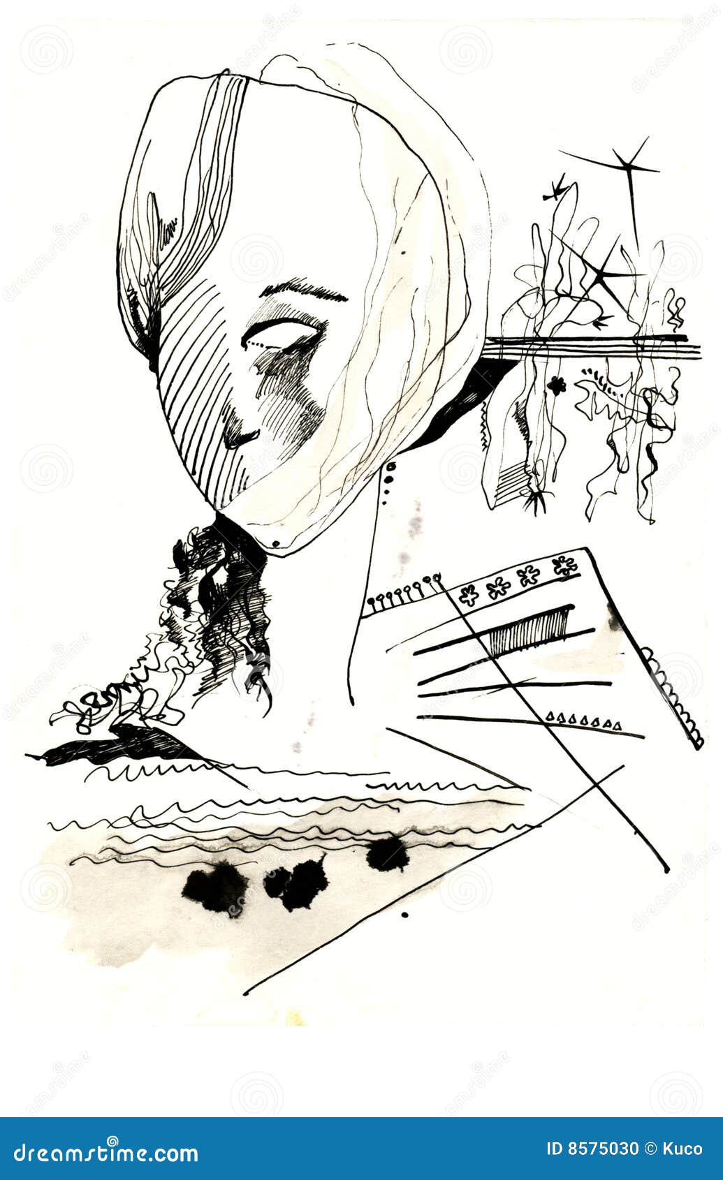 Surrealistic head stock illustration. Illustration of surrealistic ...