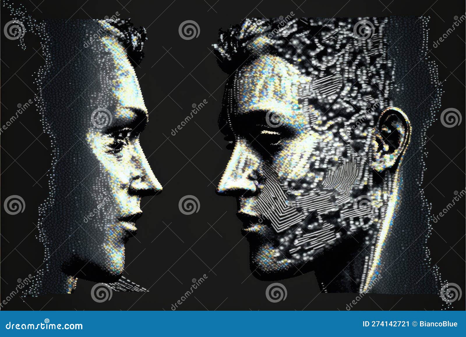 Surrealistic Human Face by Arrayed Pixel Forming in Glistering ...