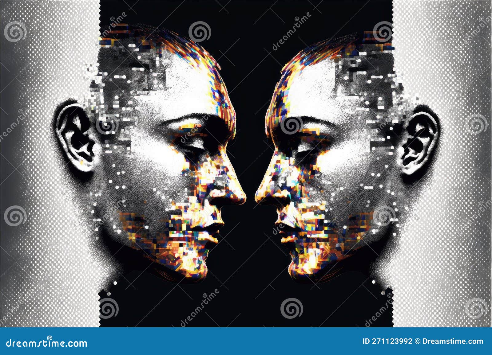 Surrealistic Human Face by Arrayed Pixel Forming in Glistering ...