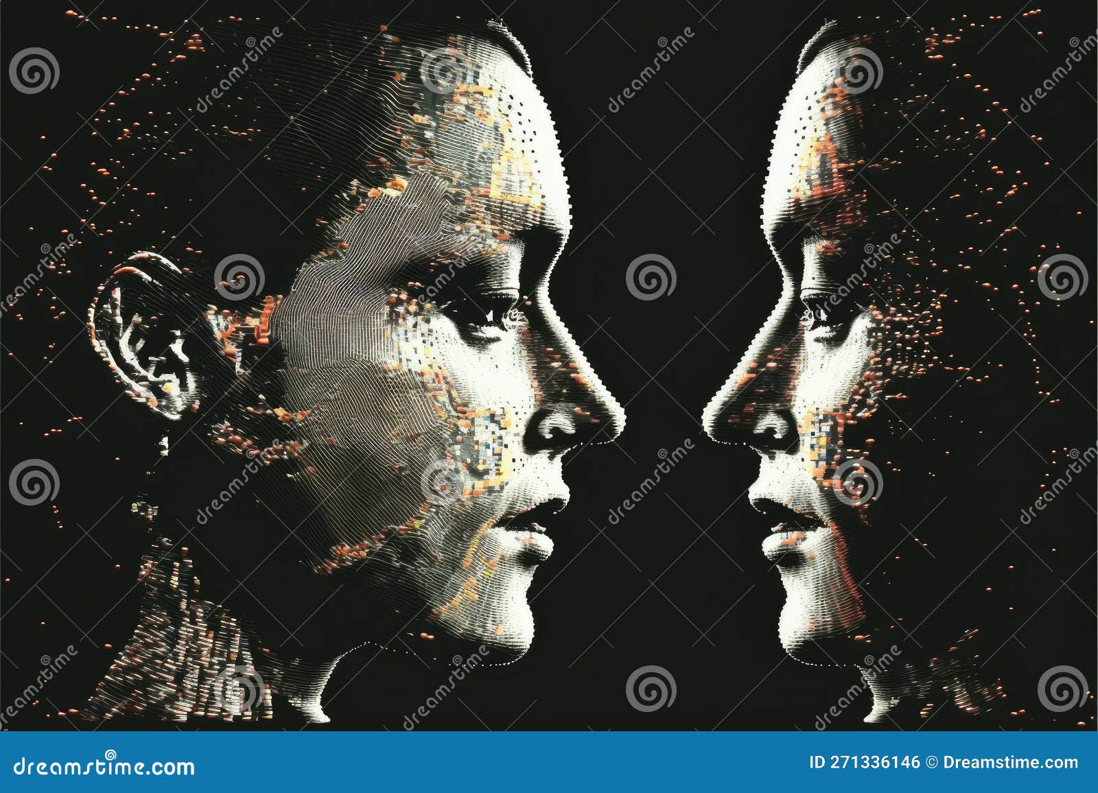 Surrealistic Human Face by Arrayed Pixel Forming in Glistering ...