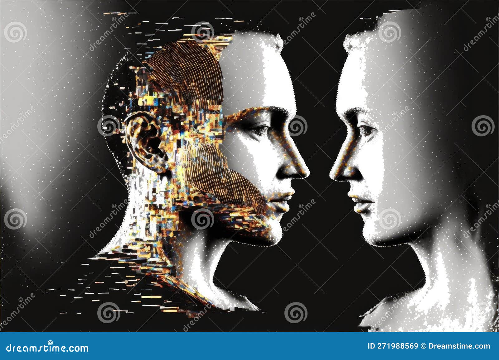 Surrealistic Human Face by Arrayed Pixel Forming in Glistering ...