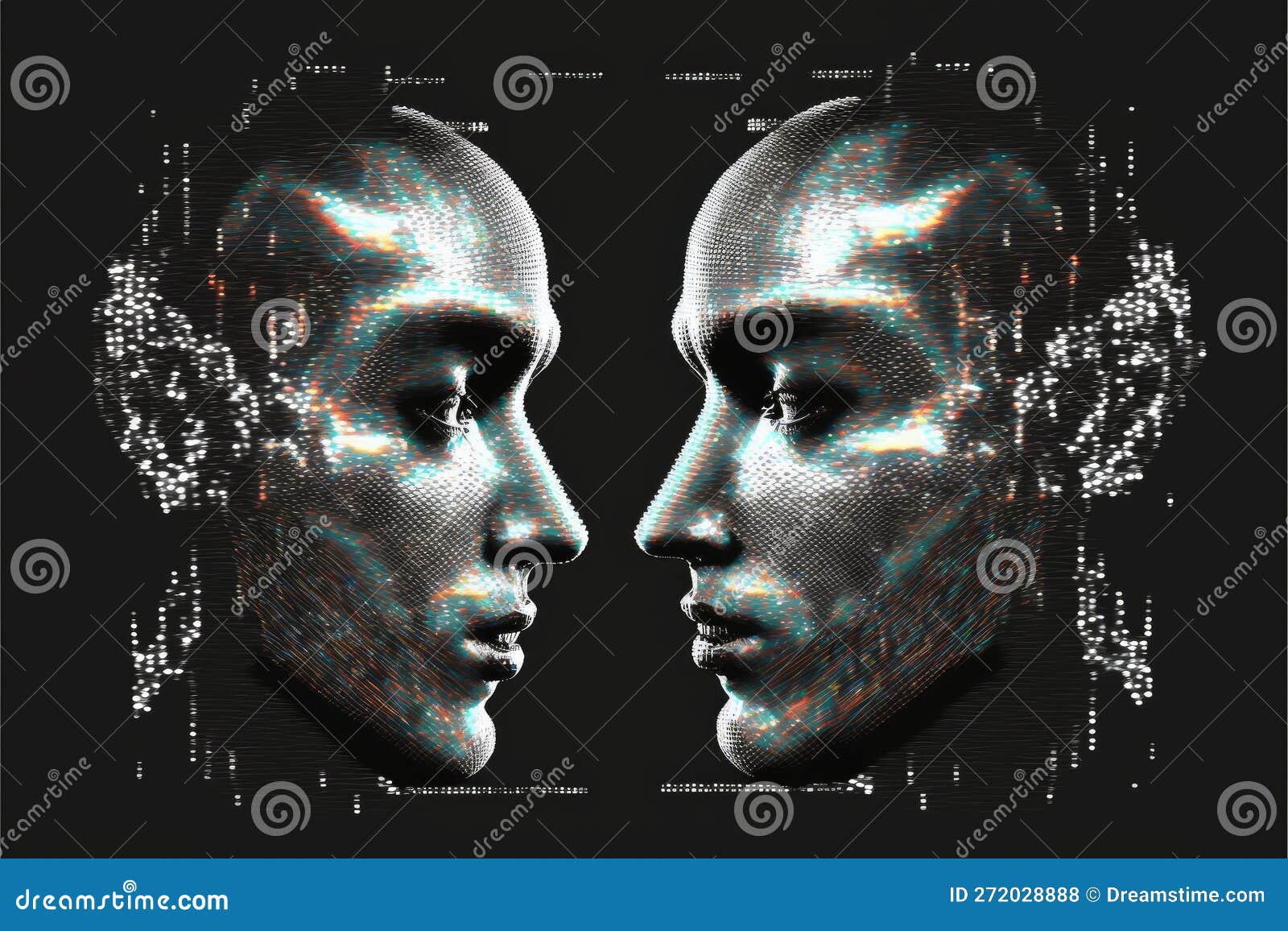 Surrealistic Human Face by Arrayed Pixel Forming in Glistering ...
