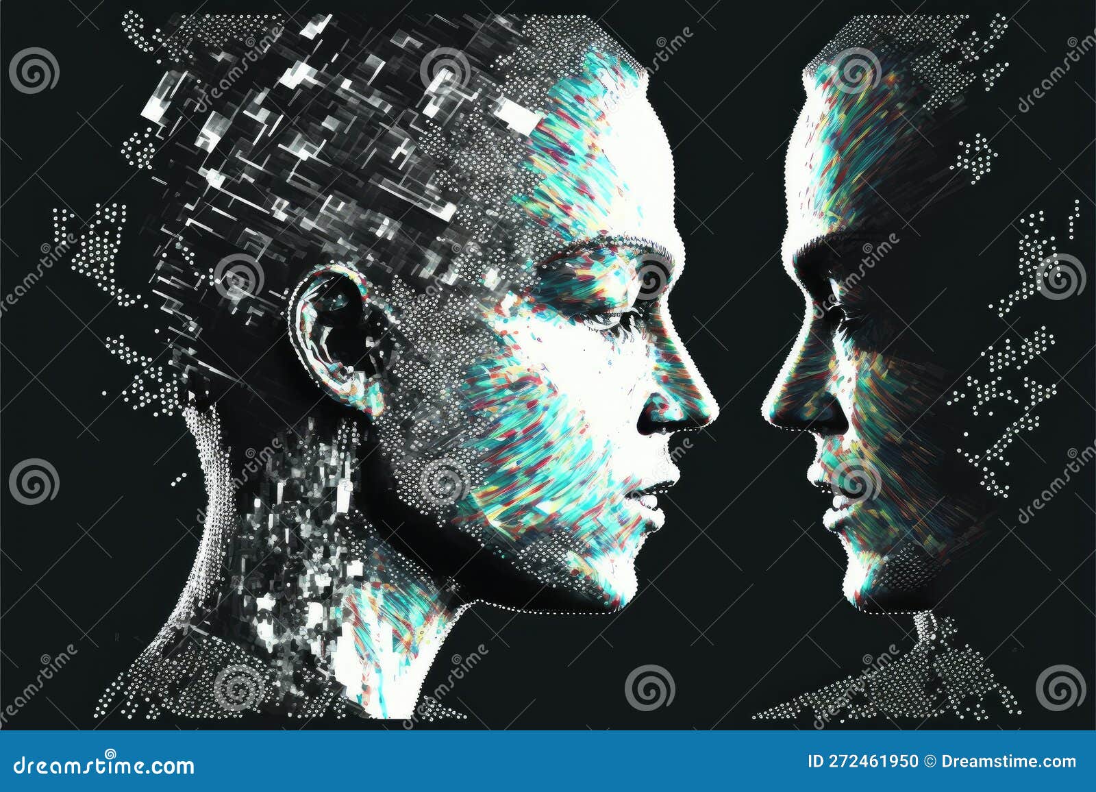 Surrealistic Human Face by Arrayed Pixel Forming in Glistering ...