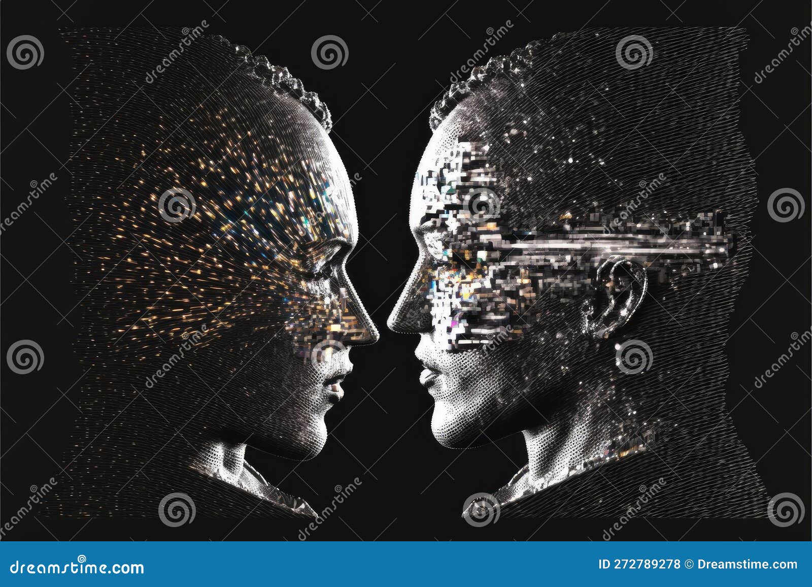 Surrealistic Human Face by Arrayed Pixel Forming in Glistering ...