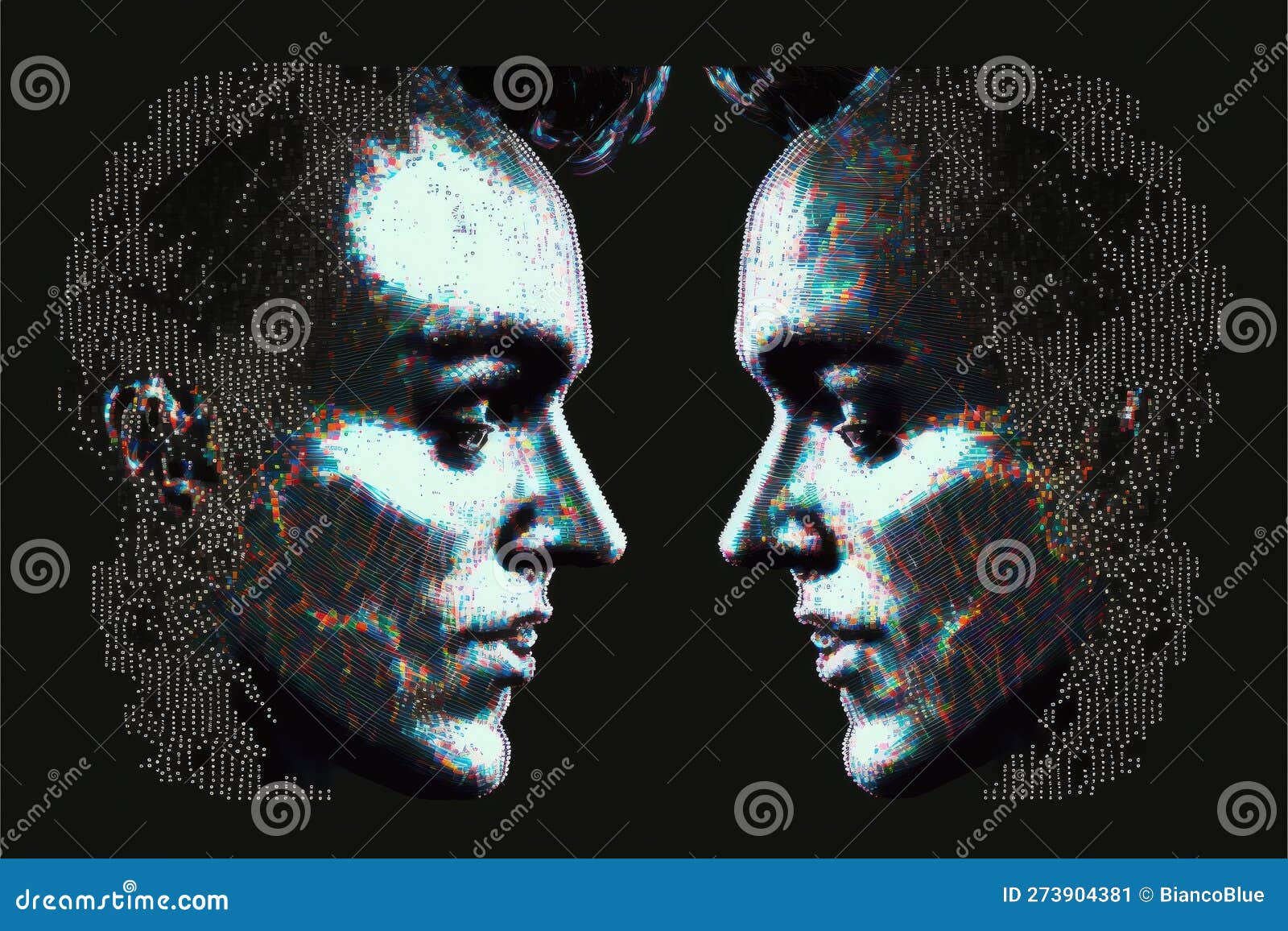 Surrealistic Human Face by Arrayed Pixel Forming in Glistering ...