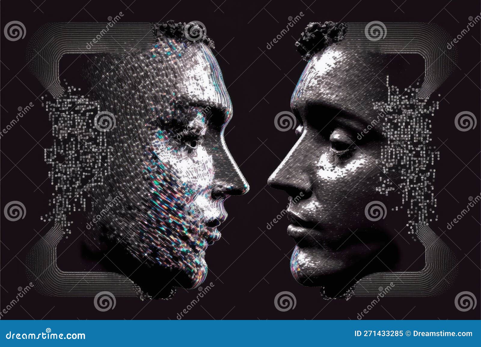 Surrealistic Human Face by Arrayed Pixel Forming in Glistering ...