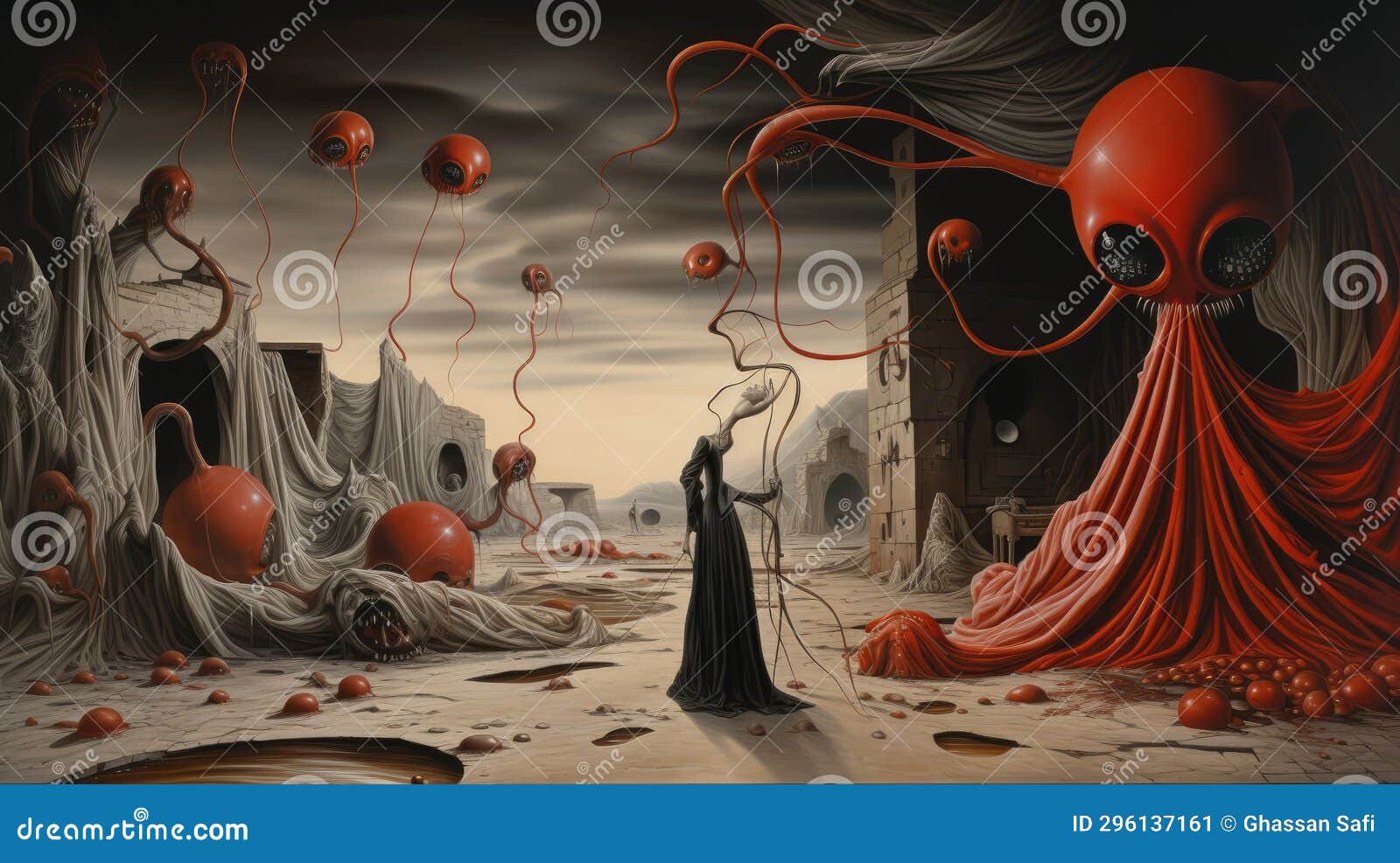 A Surrealistic Representation of a Nightmare Stock Illustration ...