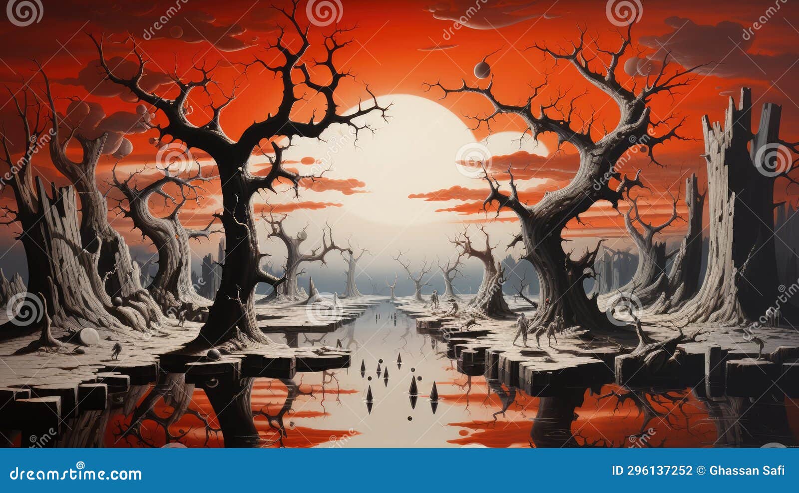 A Surrealistic Representation of a Nightmare Stock Illustration ...