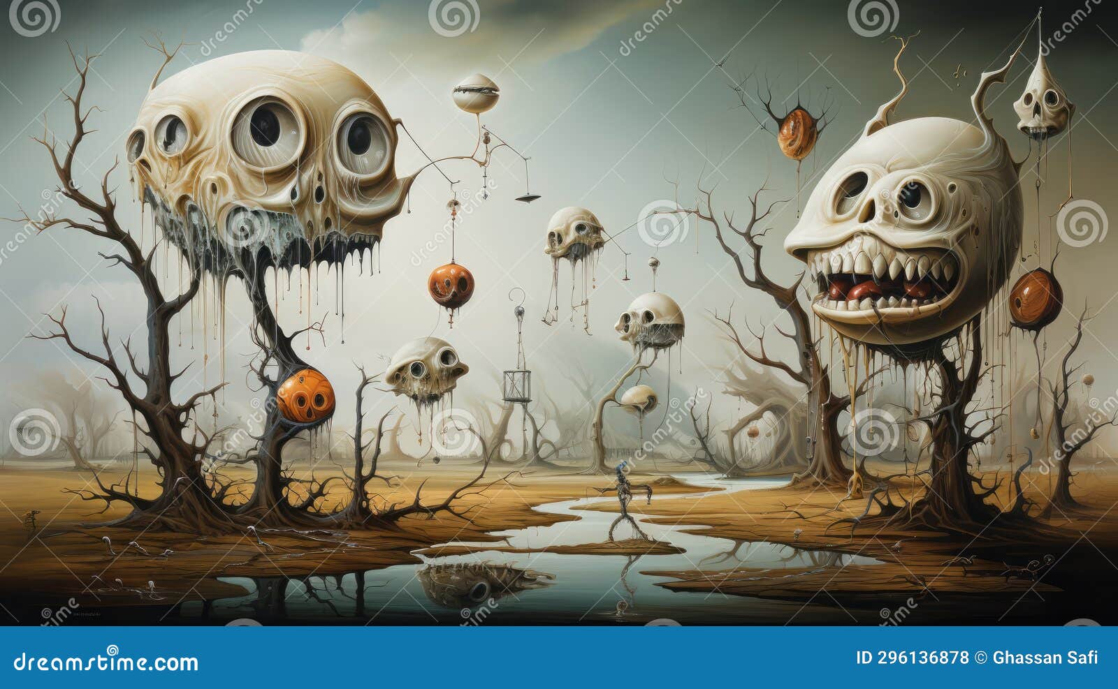 A Surrealistic Representation of a Nightmare Stock Illustration ...