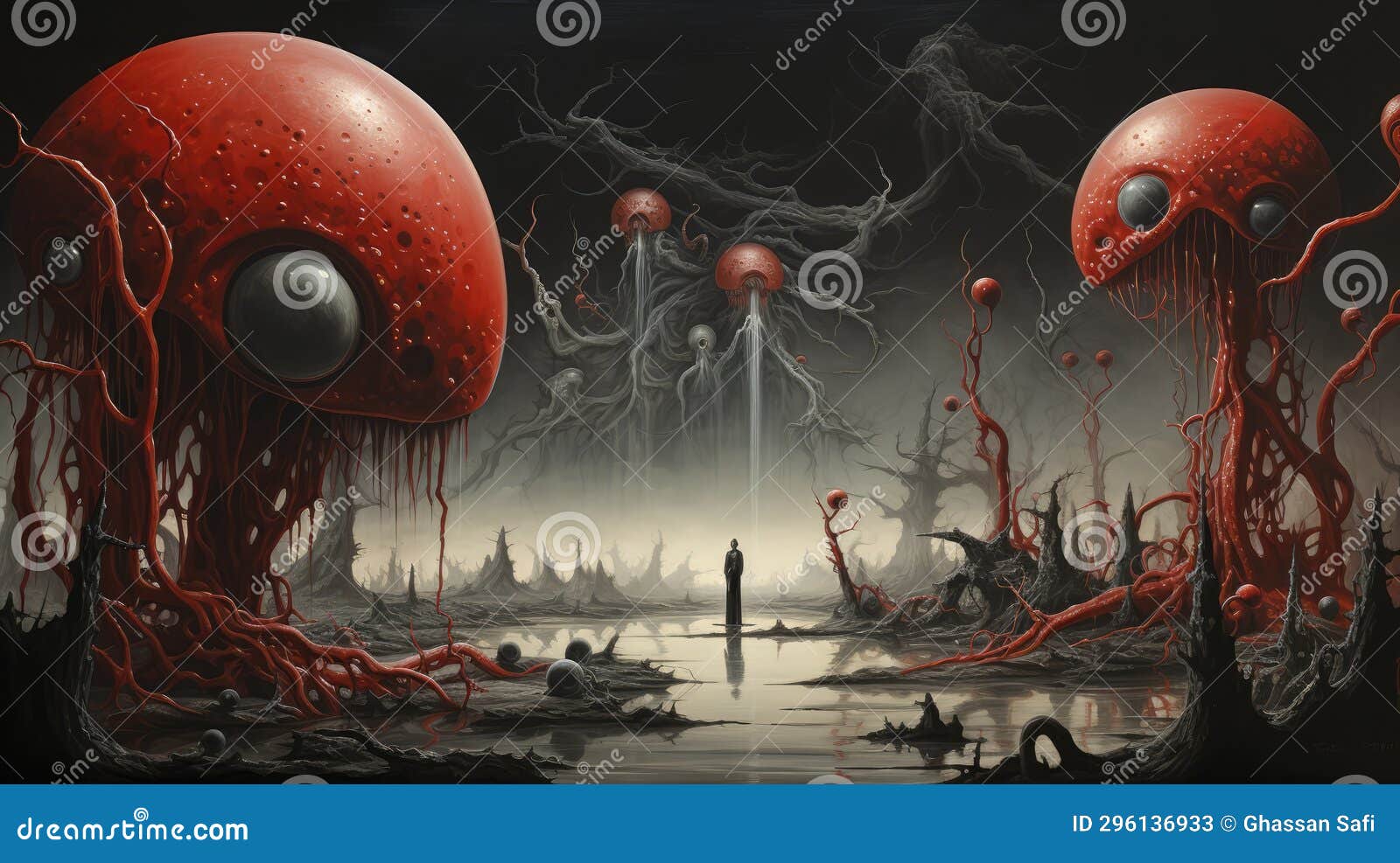 A Surrealistic Representation of a Nightmare Stock Illustration ...