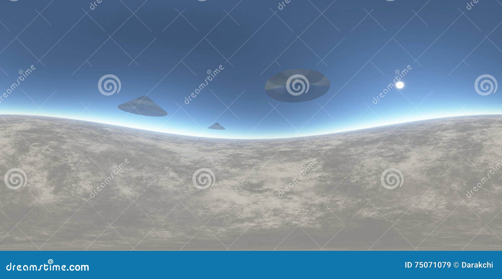 Surrealistic UFO Illustration Stock Illustration - Illustration of ...