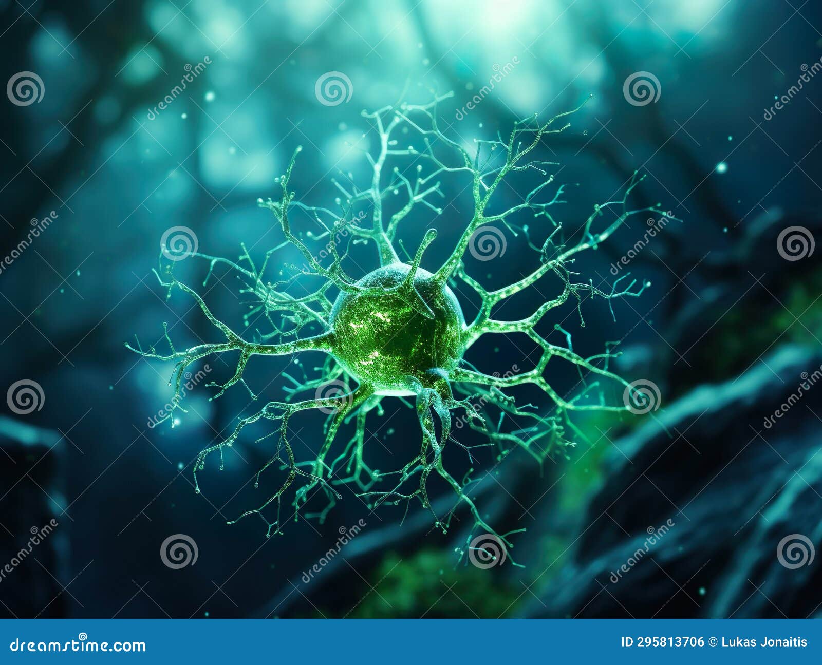 Surrealistic View of a Neuron Connections. Exploration of Neuron ...