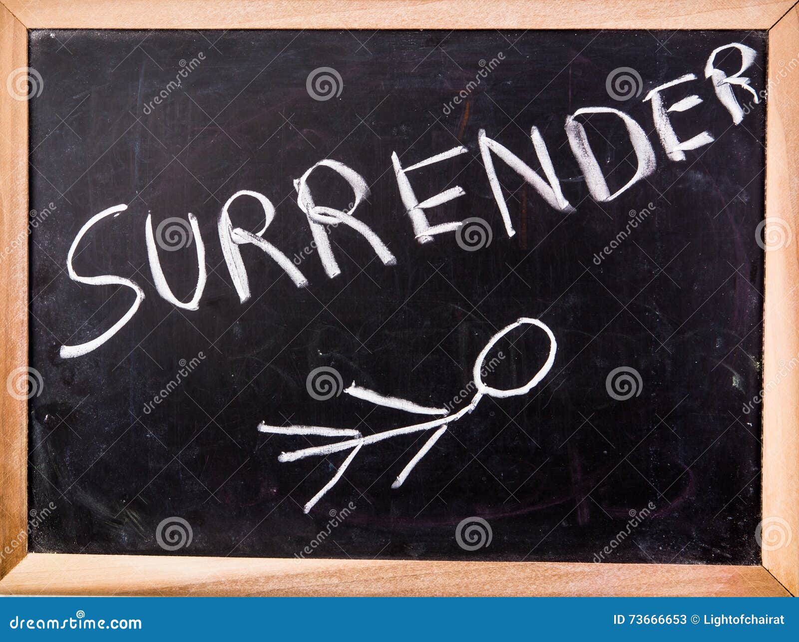 Surrender Word on Blackboard Stock Image - Image of achievement ...