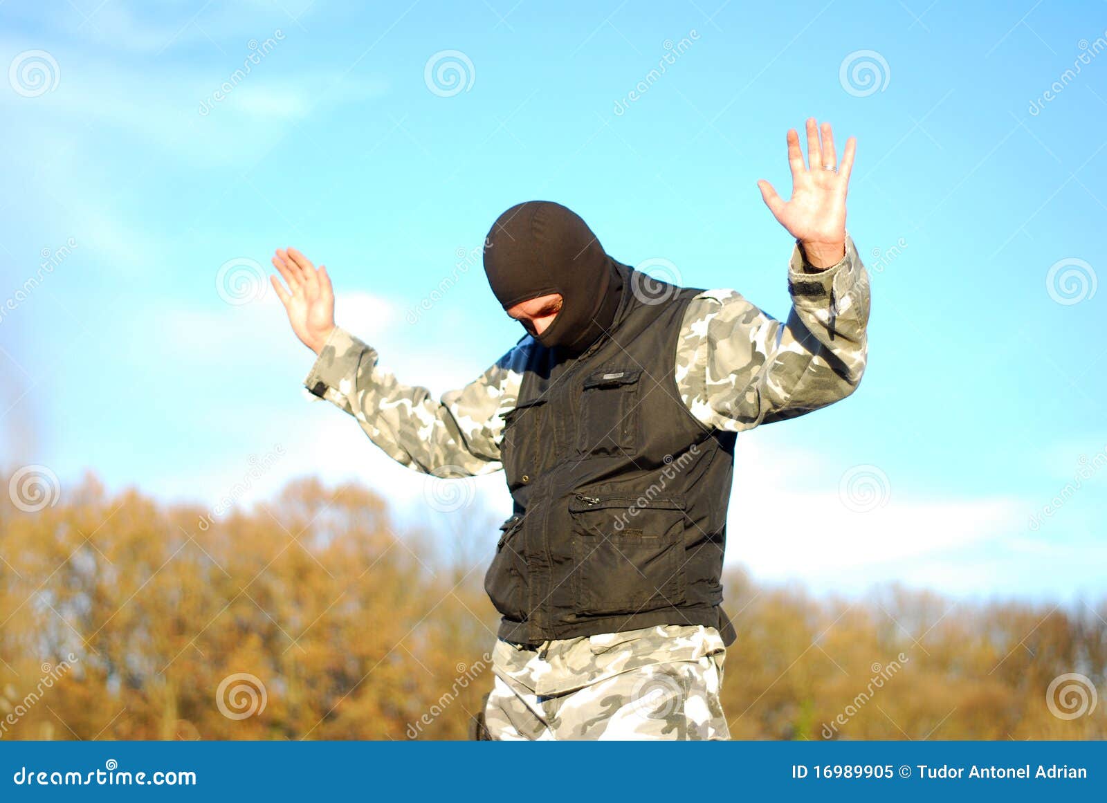 The surrendered criminal stock image. Image of robbery - 16989905