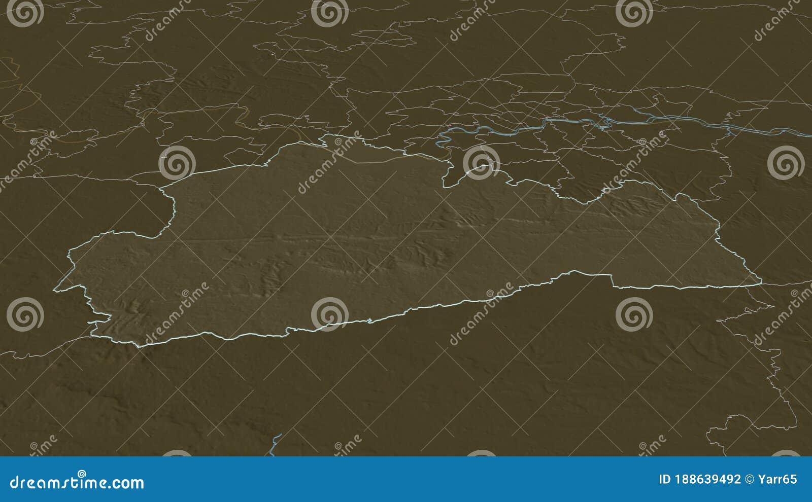 Surrey, England - Outlined. Administrative Stock Illustration ...