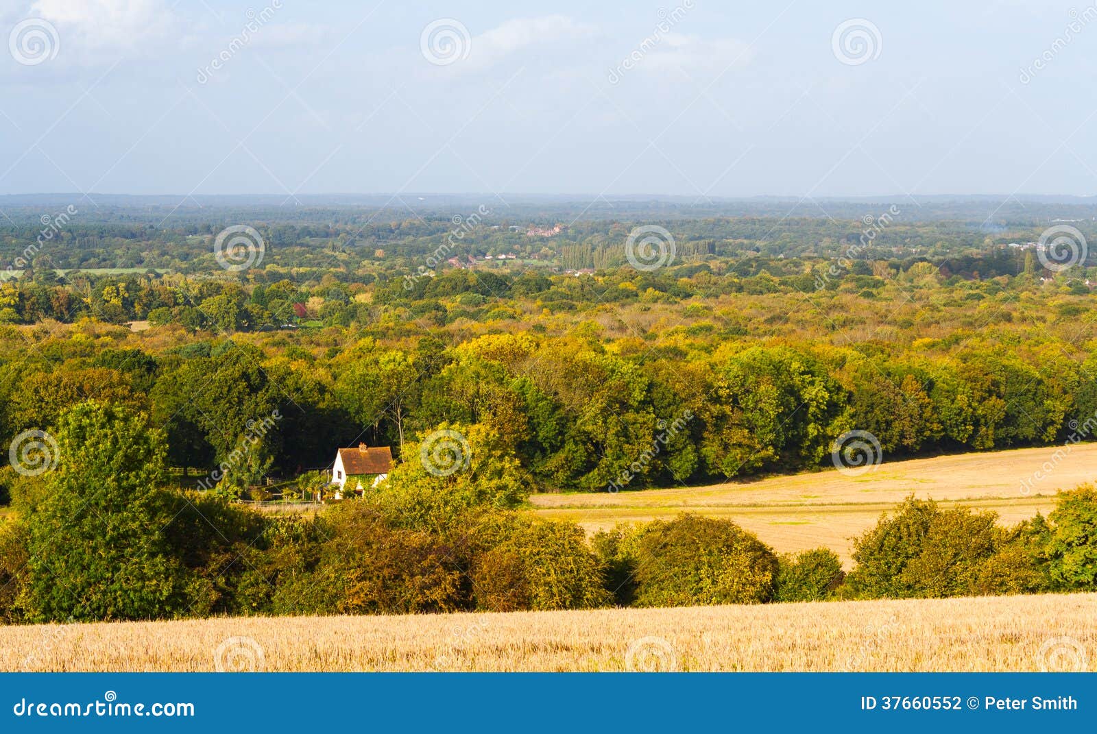 Surrey Countryside Guildford Uk Stock Photo - Image of clouds ...