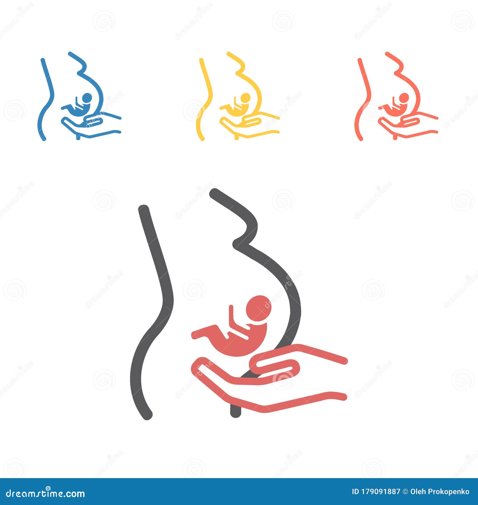 Surrogacy Line Icon. Vector Signs for Web Graphics. Stock Vector ...