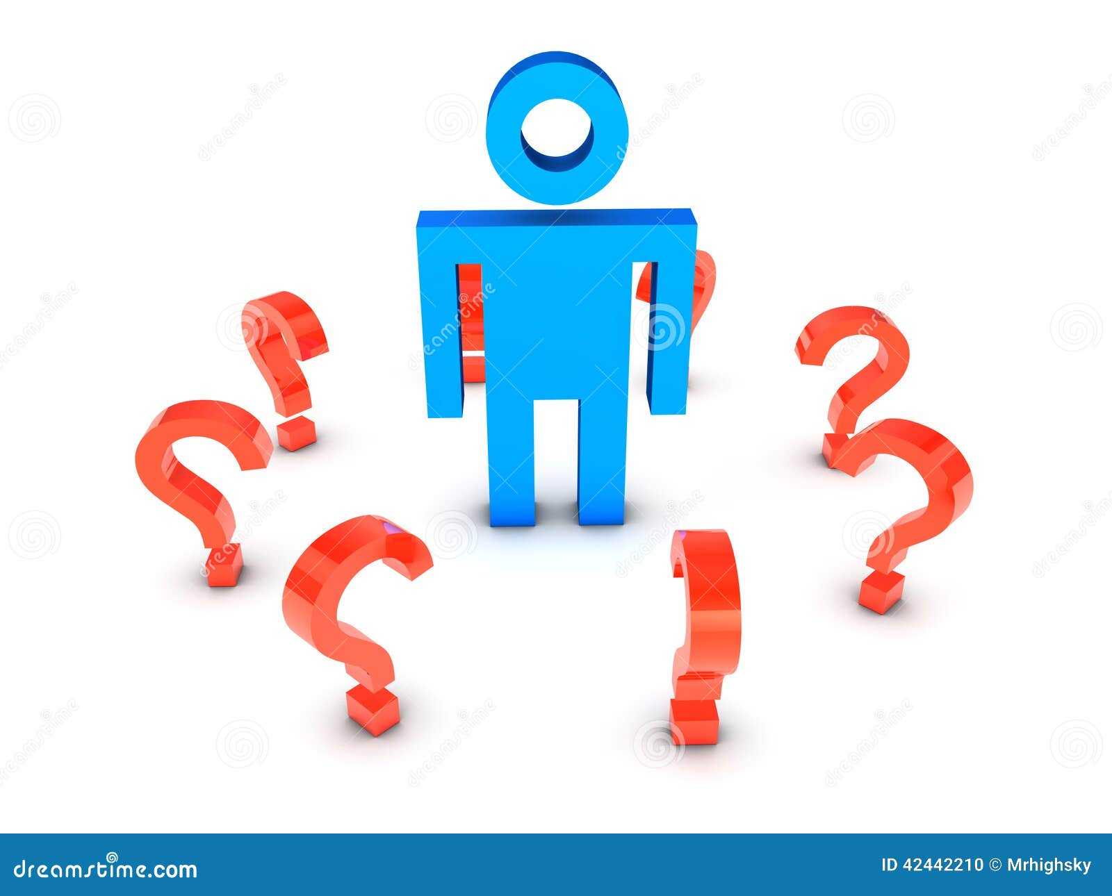 Surrounded by question stock illustration. Illustration of behaviour ...