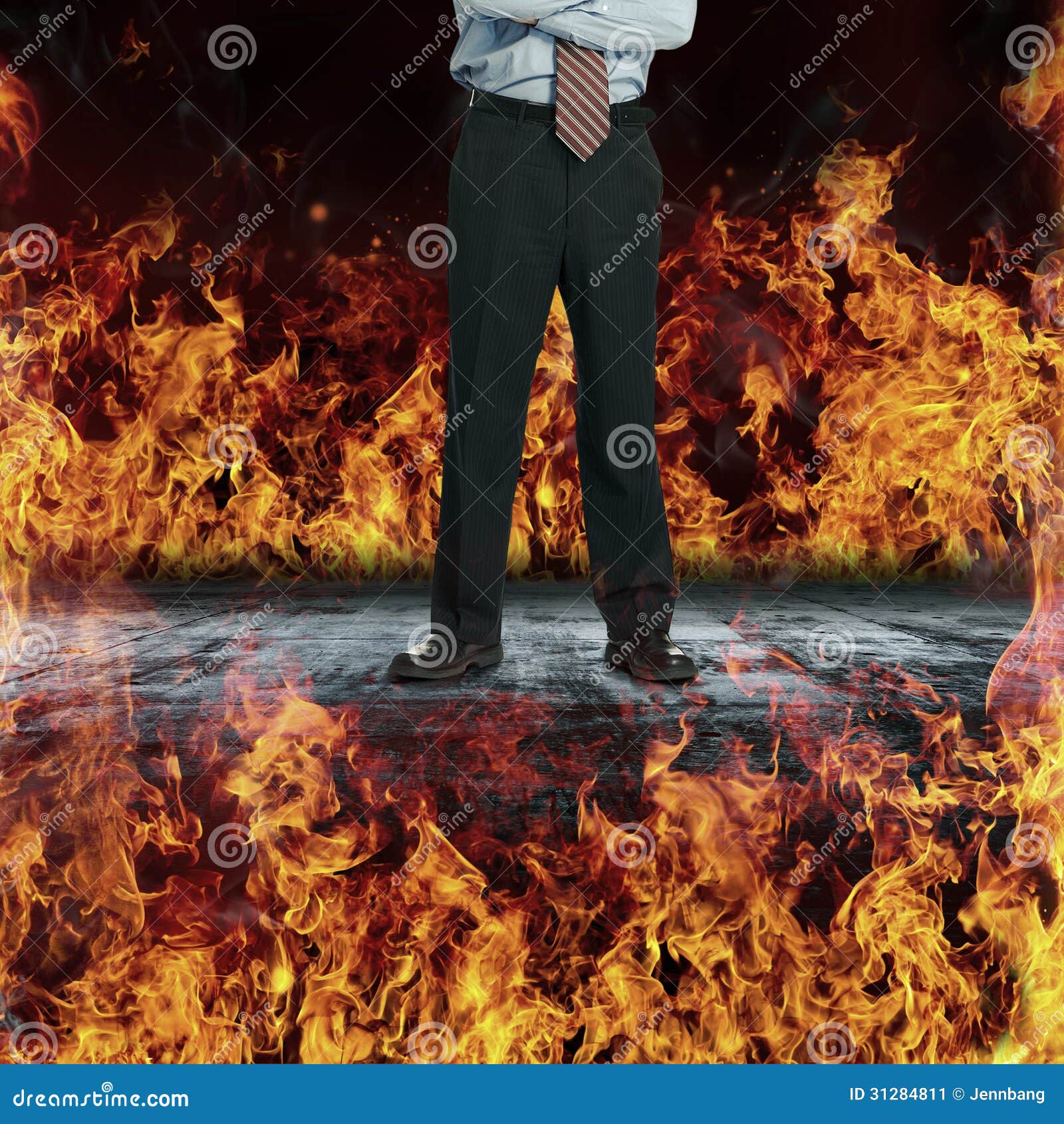 Surround by fire stock illustration. Illustration of abstract - 31284811