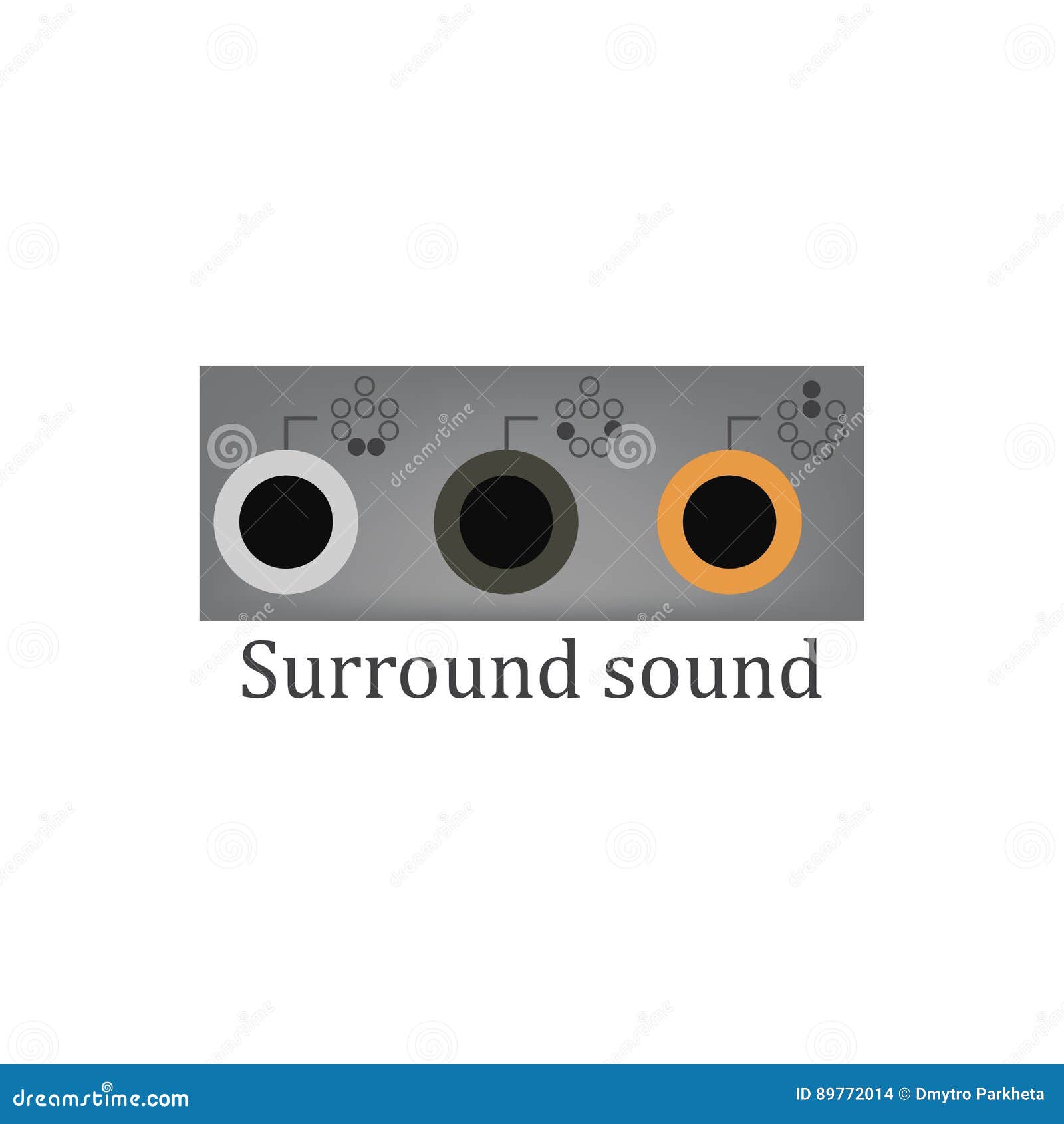 Surround Sound Symbols Icon, Vector Illustration. On White Background ...