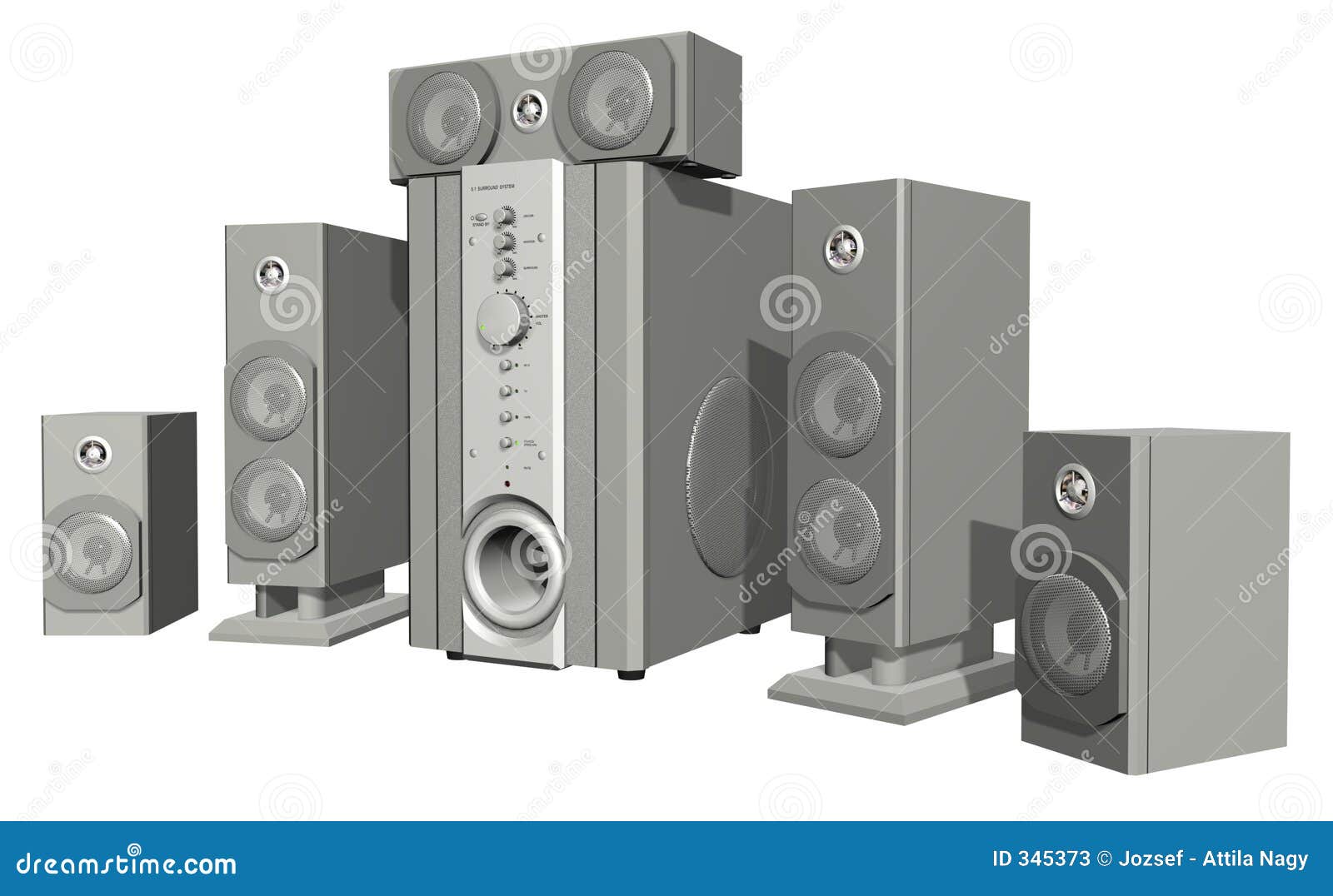 Surround Sound Symbols Icon, Vector Illustration. On White Background ...