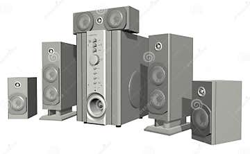 Surround System stock illustration. Illustration of tweeter - 345373