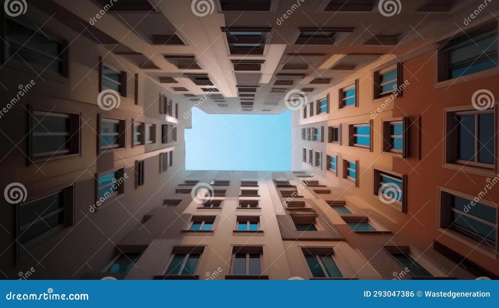 Surrounded Building Wall Hall, an Architectural Composition of Enclosed ...