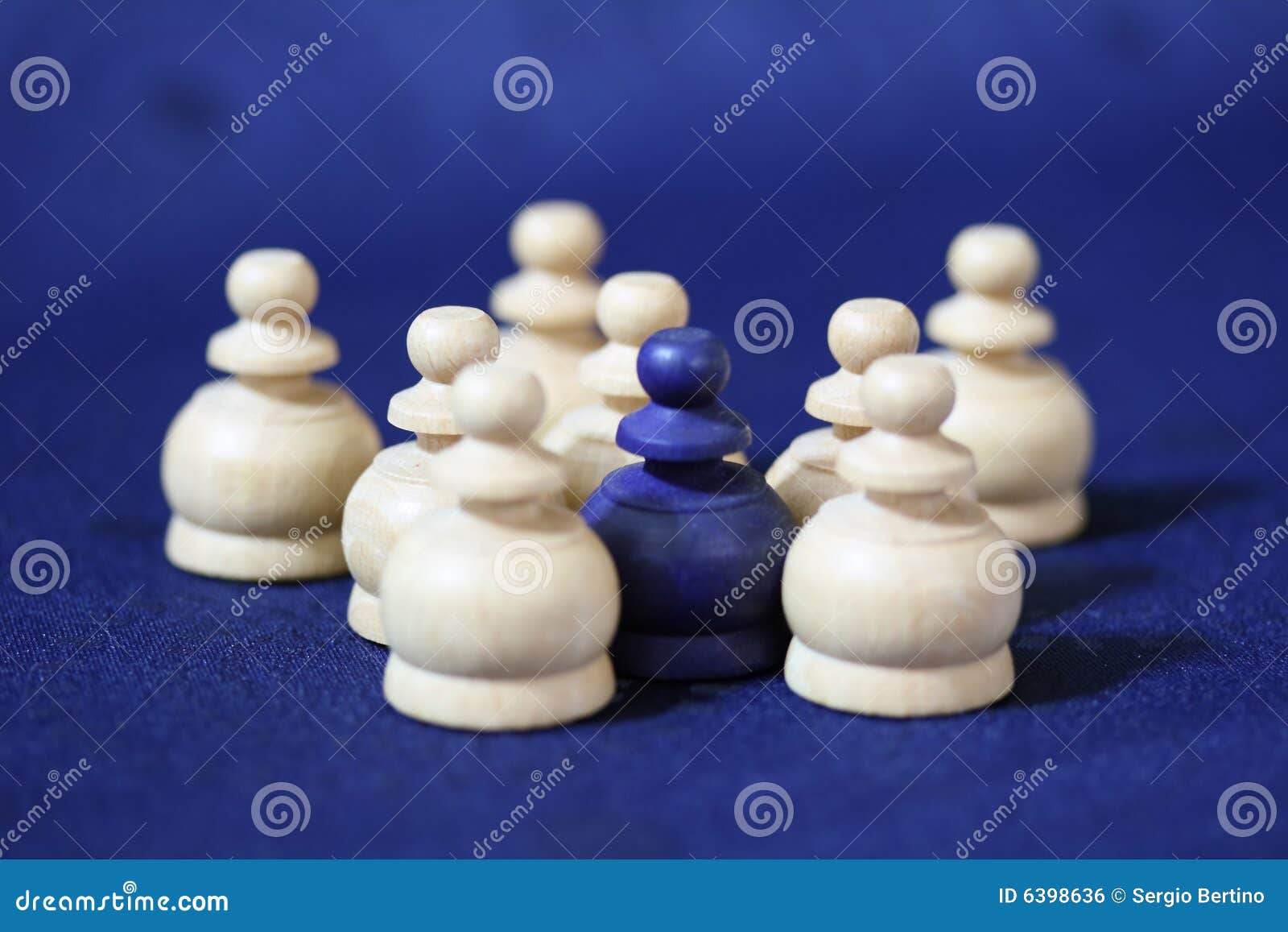 Surrounded chess pawn stock photo. Image of board, game - 6398636