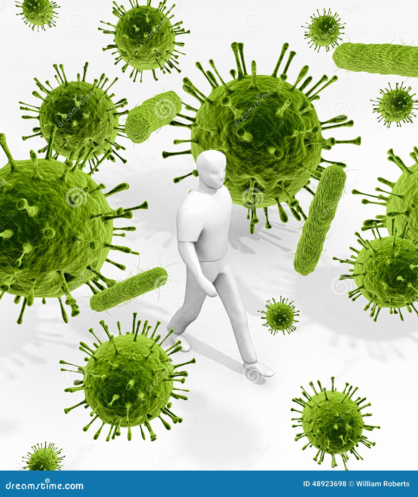 Surrounded By Germs Everywhere Stock Illustration - Image: 48923698