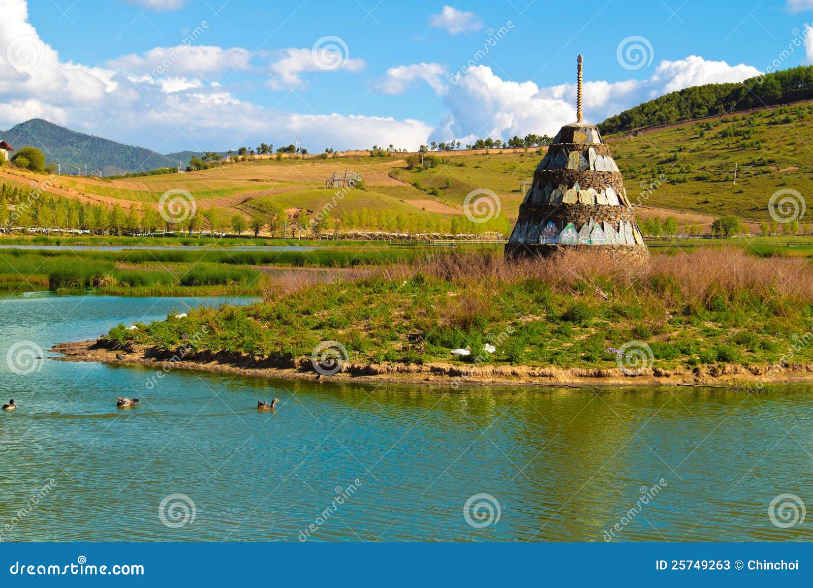 Surrounding of Songzanlin Monastery at Shangr-la Stock Image - Image of ...