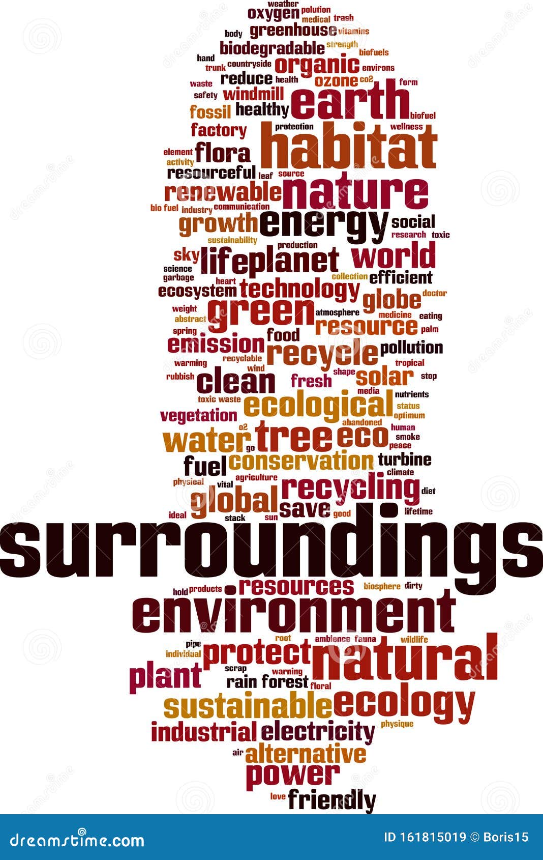 Surroundings word cloud stock vector. Illustration of cloud - 161815019
