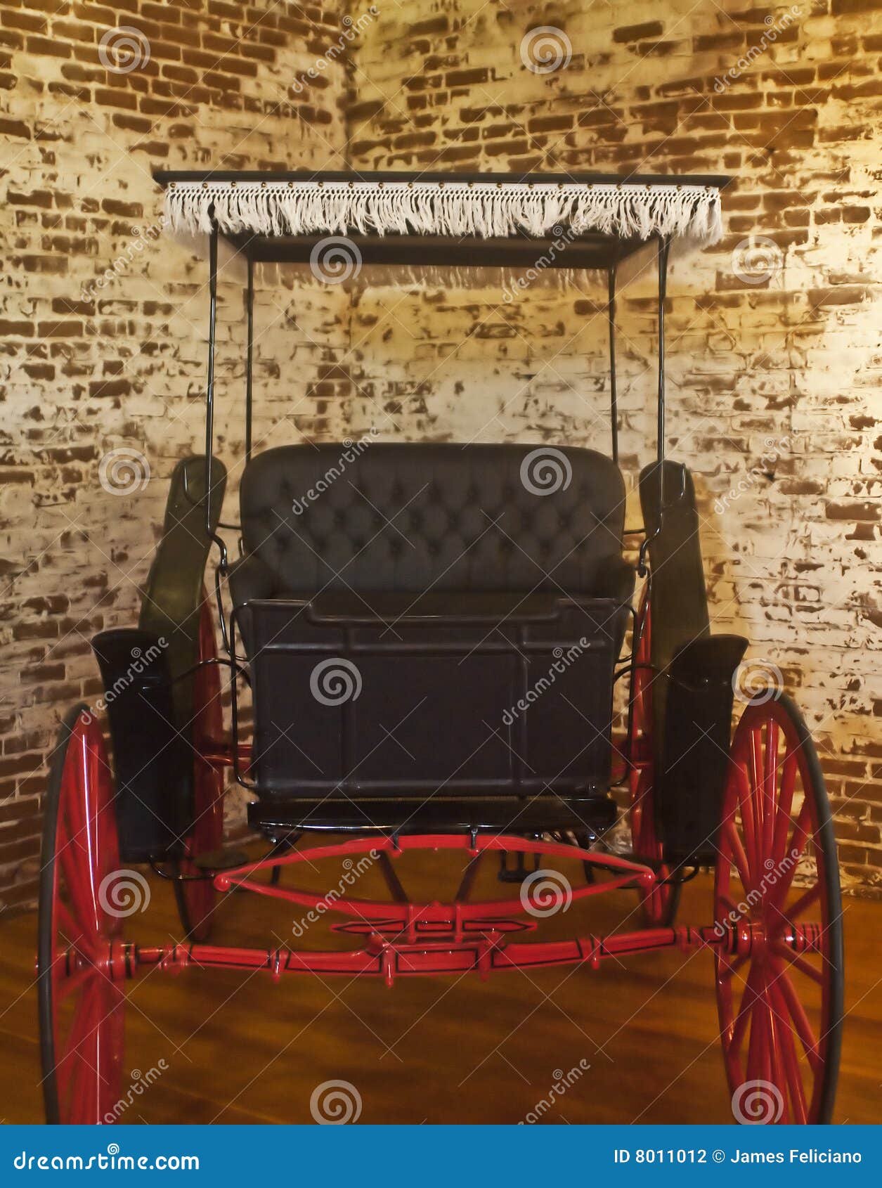 Surry Carriage with a Fringe on Top Stock Photo - Image of horse ...
