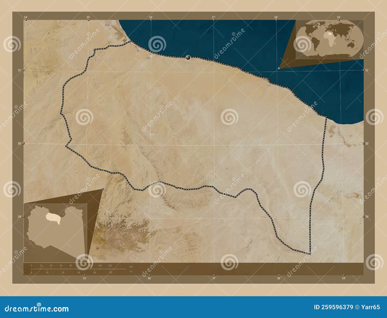 Surt, Libya. Low-res Satellite. Capital Stock Illustration ...