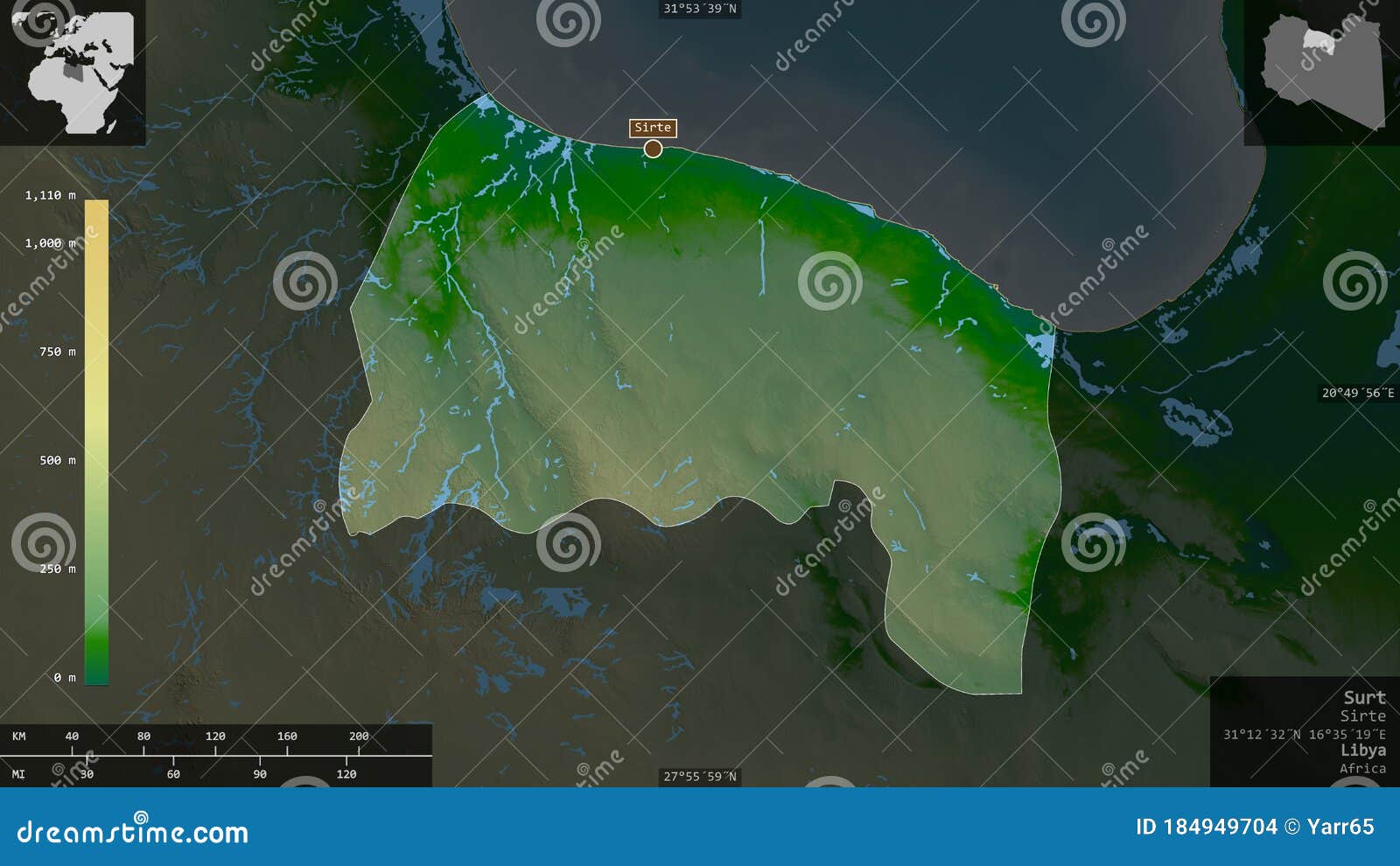 Surt, Libya - Composition. Physical Stock Illustration - Illustration ...