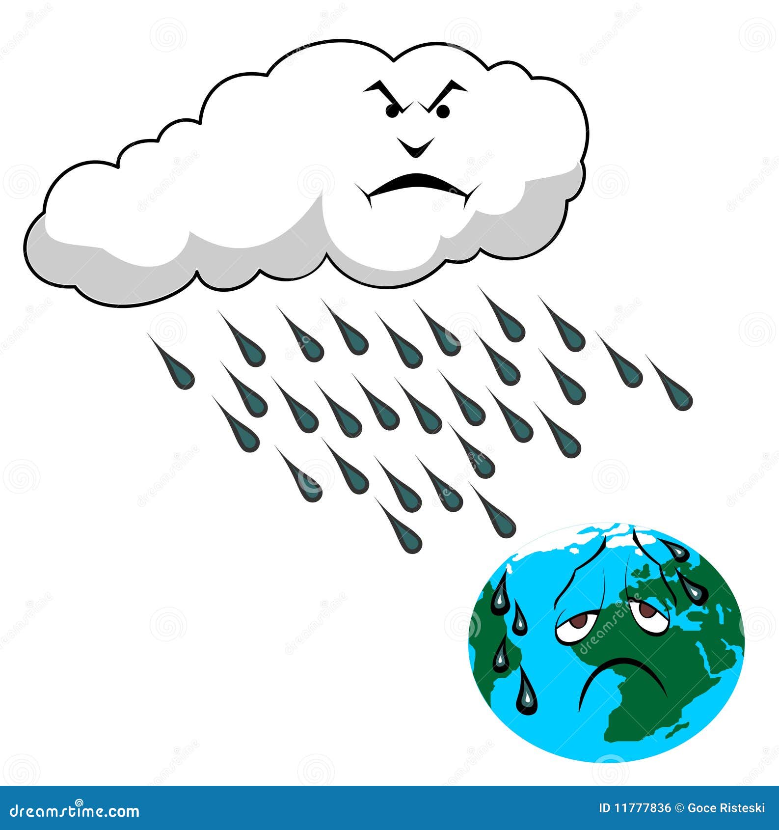 Surt regn vektor illustrationer. Illustration av ekologi - 11777836