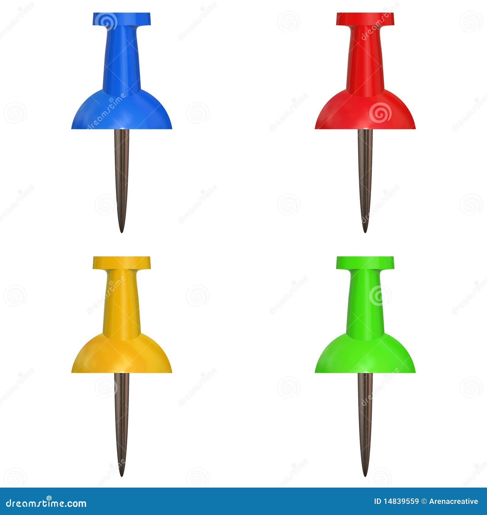 Surtido De Las Tachuelas De Pulgar Stock de ilustración - Ilustración ...