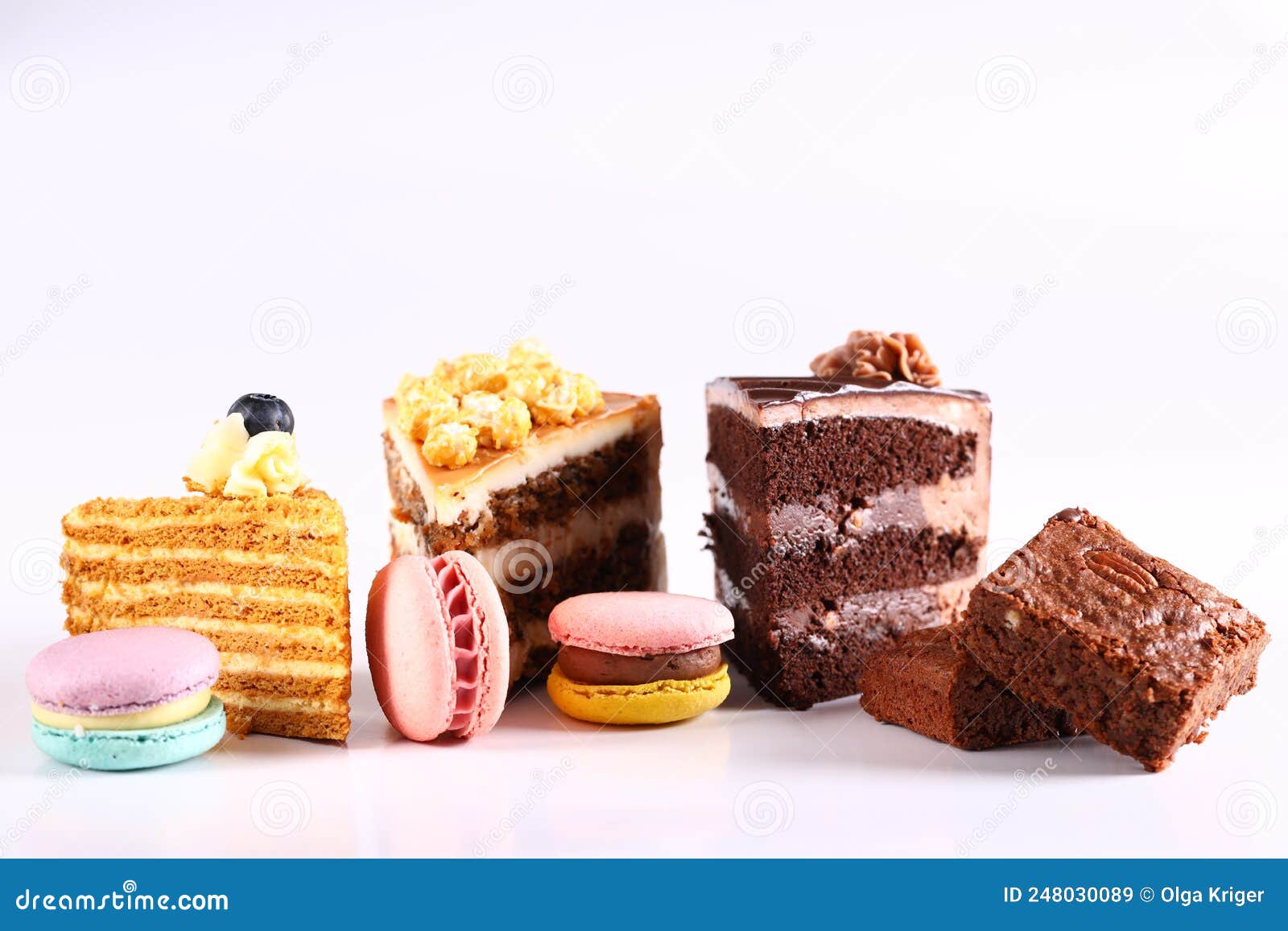 Surtido De Postres Pasteles Imagen de archivo - Imagen de placa ...