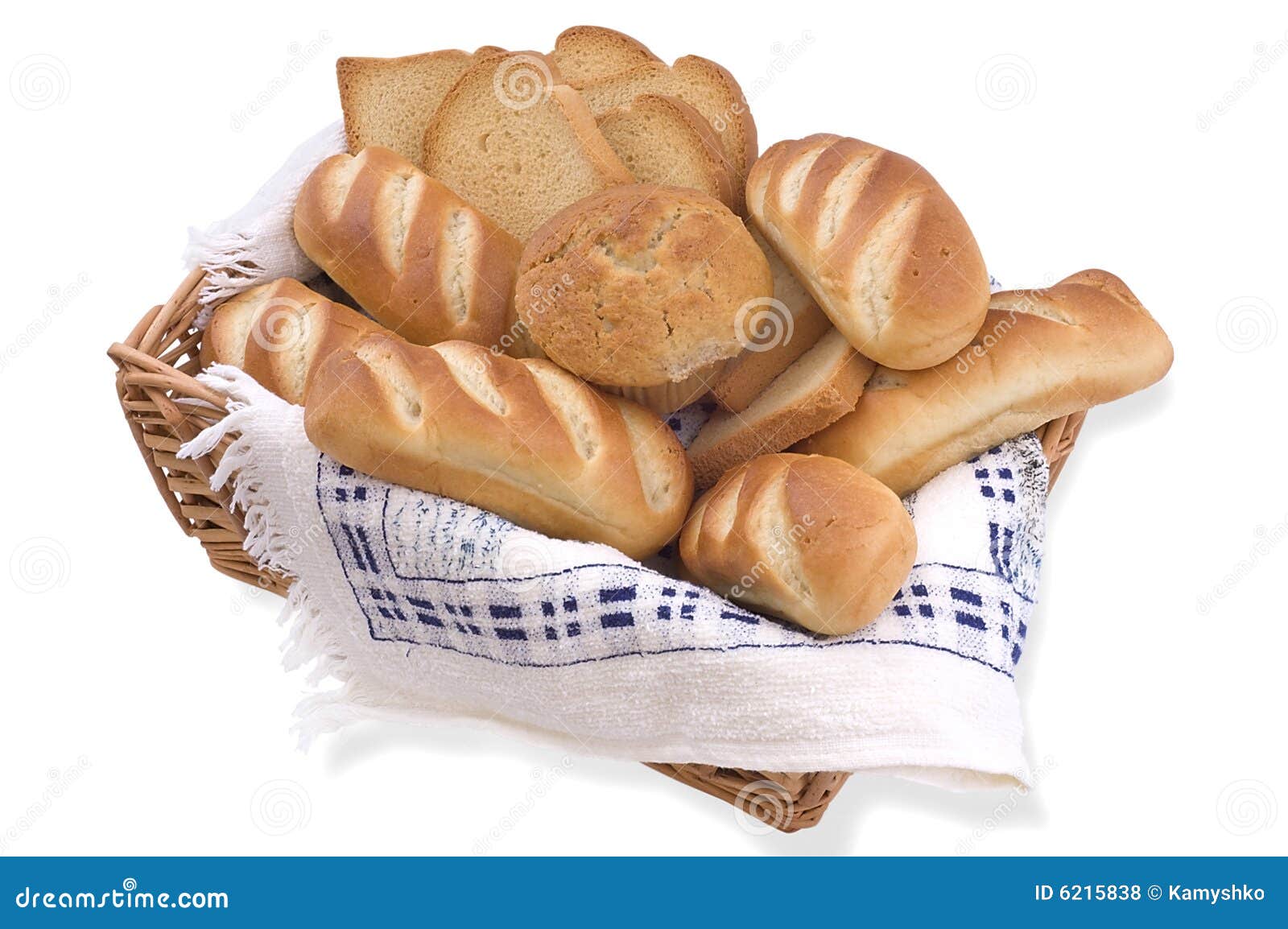 Surtido Del Pan En El Fondo Blanco Foto de archivo - Imagen de ...