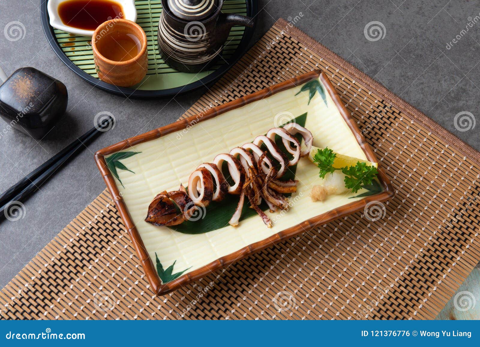 Surume ika grilled squid stock photo. Image of food - 121376776