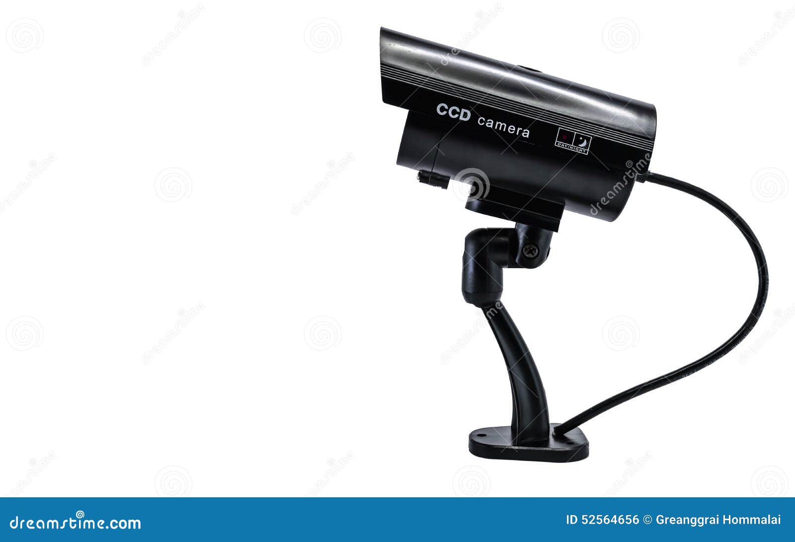 Surveilance CCD Camera Isolated on White Background Stock Photo - Image ...