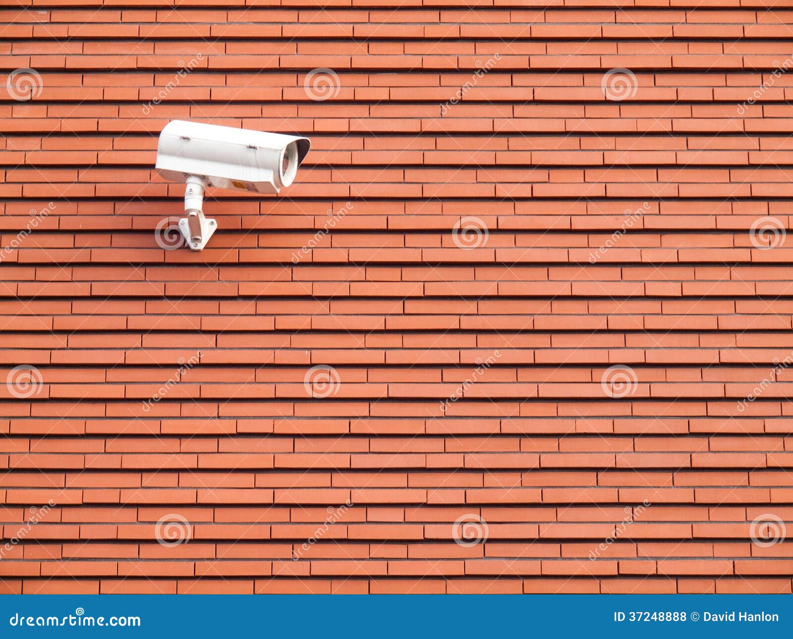 Surveillance Camera Against Wall Stock Photo - Image of ciminality ...