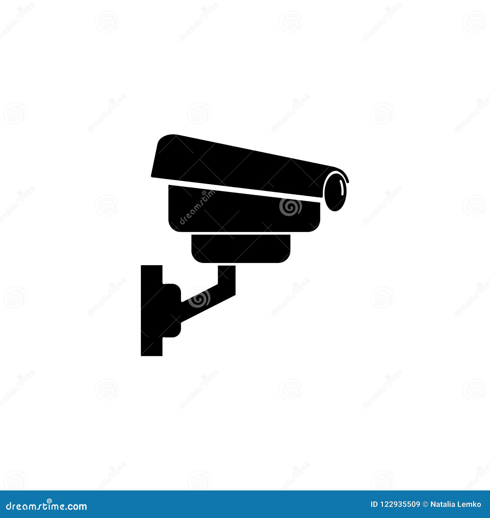 Surveillance Camera Black Icon Stock Vector - Illustration of pictogram ...