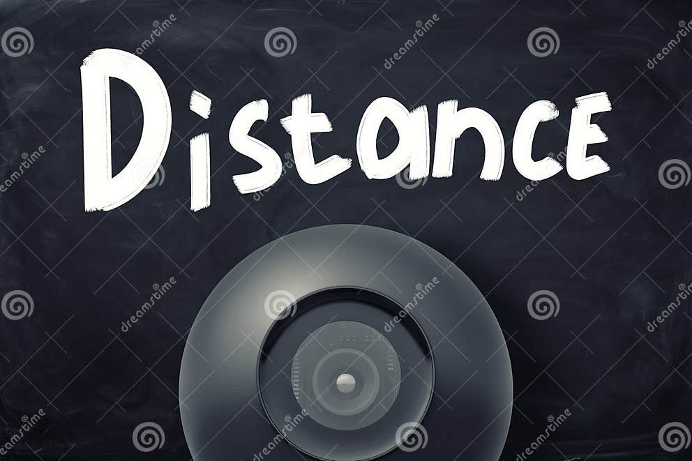 Surveillance Camera with Distance Text on Blackboard Stock Illustration - Illustration of ...