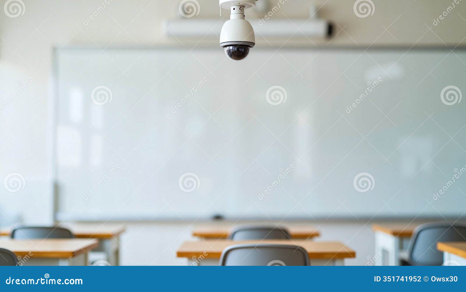 Surveillance Camera in an Empty Classroom, Modern Mood, School Safety ...