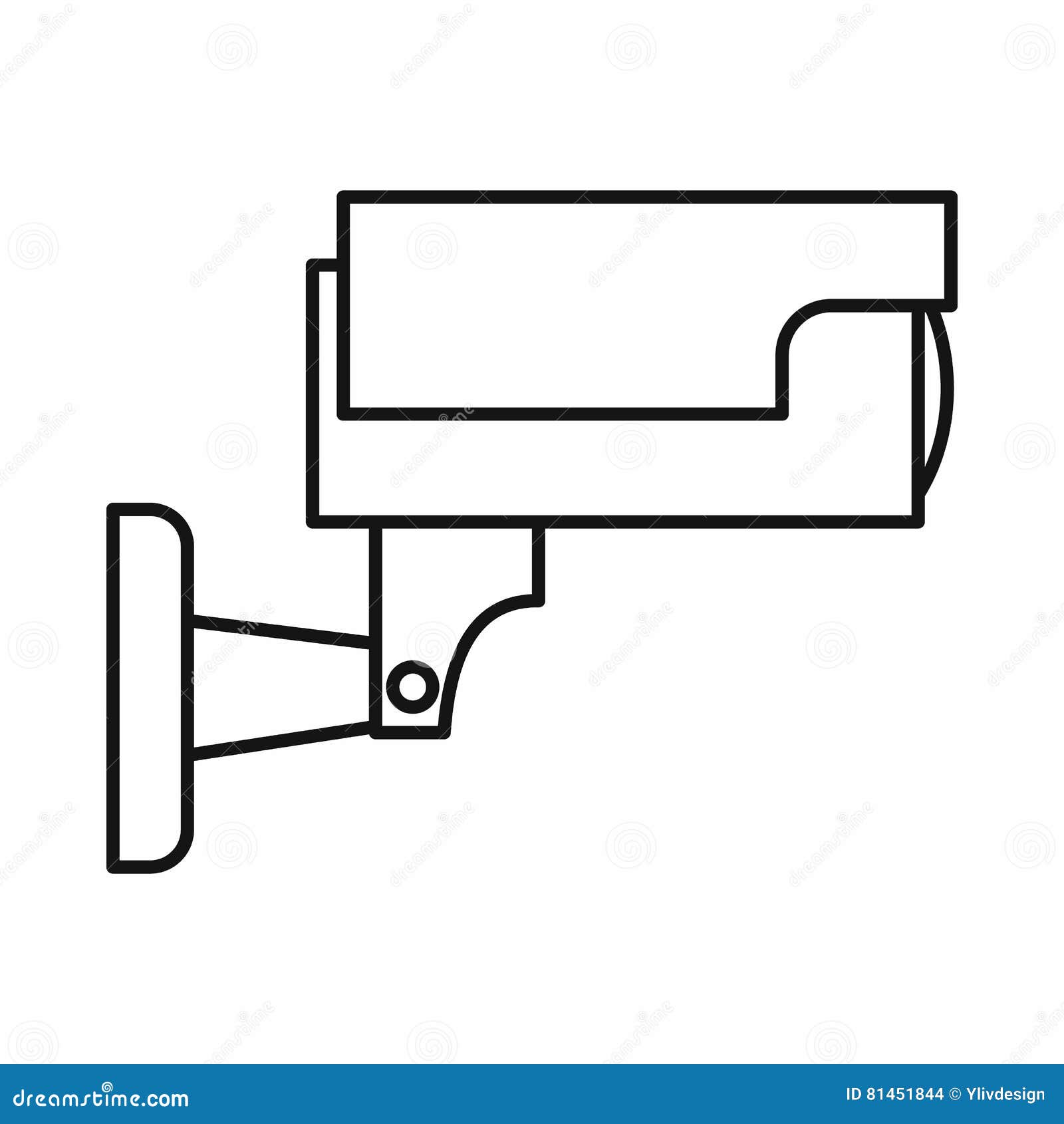 Surveillance Camera Icon, Outline Style Stock Vector - Illustration of ...